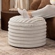 Jaxx Paran Pouf - Fluffy Faux Fur Ottoman for Modern Interior Design - Bed Bath & Beyond - 40649379