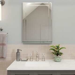 Croydex Devoke Elegant Rectangular Bathroom Vanity Mirror with Shelf ...