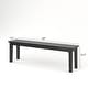 Solid Wood Dining Bench, Farmhouse Entryway Bench for Kitchen, Bedroom ...