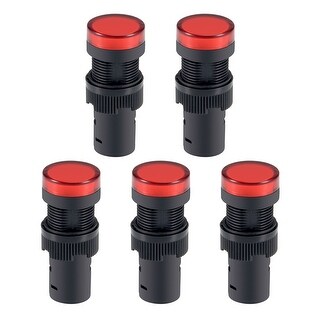 Indicator Lights AC/DC 24V Pilot Light Red LED, Flush Panel Mount 5/8 ...