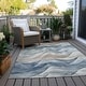Machine Washable Indoor/ Outdoor Funky Waves Chantille Rug - Bed Bath ...