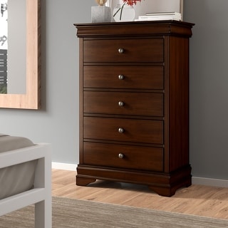Chest of Drawers Brown Cherry Finish Okume Veneer - Bed Bath & Beyond ...