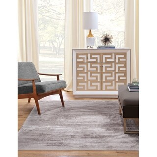 Silver Faux Fur Area Rug - 8"x10" - Bed Bath & Beyond - 40484253