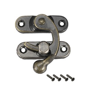 Right Latch Hook Hasp, Swing Arm Latch Plated Bronze 20pcs w Screws ...