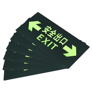 6Pcs 11.6" x 6.1" PVC Self Adhesive Exit Sign with Left/Right Arrow ...