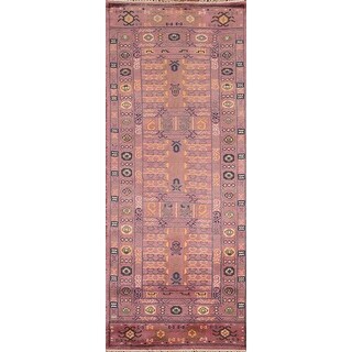 Pink Heriz Serapi Oriental Runner Rug Handmade Wool Carpet - 2'8" x 7 ...