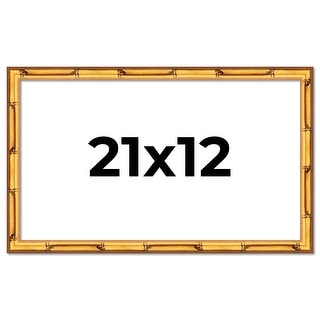 21x12 Frame Gold Bamboo Solid Wood Picture Frame | 1 Inch Moulding ...