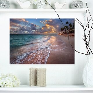 Designart "Landscape With Shells On Tropical Beach" Nautical & Coastal ...