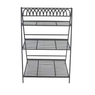 36" 3 Tier Iron Plant Stand, Black - Bed Bath & Beyond - 35449695
