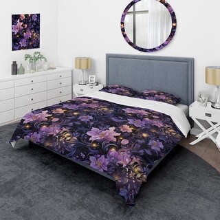 Designart "Mystic Twilight Moody Patterns" Gold Cottage Bedding Set ...
