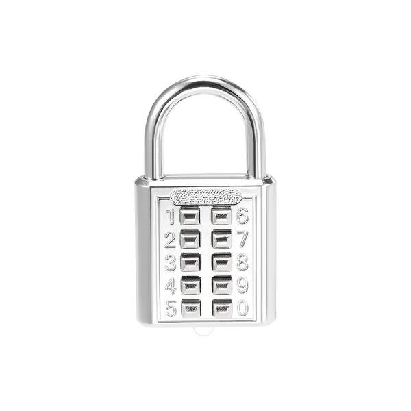 10-Digit Combination Padlock Push Button Locker Cabinet Lock - Bed Bath ...