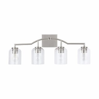 Carter 4-light Bath/ Vanity Fixture w/ Clear Seeded Glass - Bed Bath ...