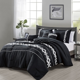 Myisha Luxury 7 Piece Comforter set - Bed Bath & Beyond - 39670203