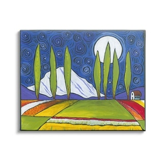 Stupell Modern Farmland Crops Abstract Sky Swirls Pattern Canvas Wall ...