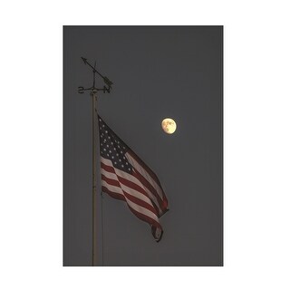 Kurt Shaffer Photographs 'American Flag In The Moonlight' Canvas Art ...