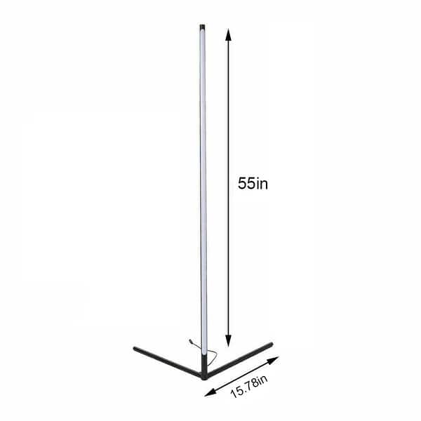 55" RGB Metal Corner Lamp Minimalist LED Floor Lamp - Bed Bath & Beyond ...