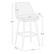 Spruce & Spring Ariel Counter Height Swivel Barstool Set - Bed Bath ...
