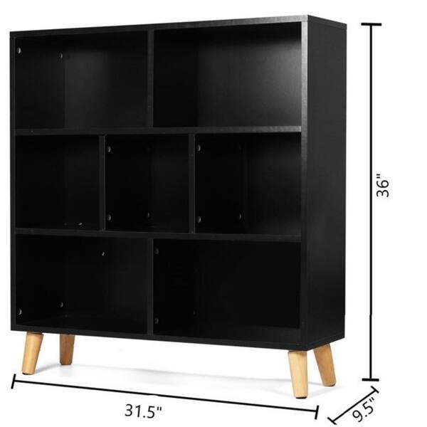Bookshelf with Legs 7 Cube Storage Unit Display Rack - Bed Bath ...