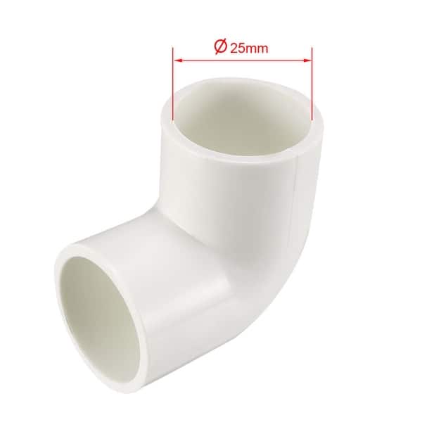 90 Degree Pipe Fitting Elbow Coupling Connector 5 Pcs - White - Bed ...