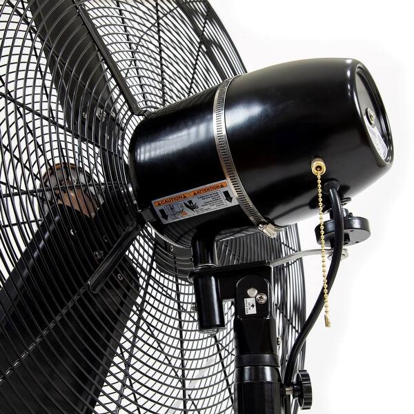 iLIVING 30" Pedestal Outdoor Oscillating Fan with Misting Kit 8400 CFM ...