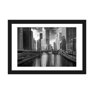iCanvas "Riverfront Architecture In B&W, Chicago, Illinois, USA" by ...