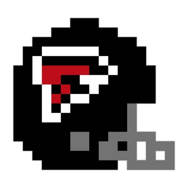 Atlanta - Football Helmet Pixel Art - 6x6 Peel'N'Stick Wall Art - Bed ...