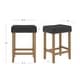 Nathan James Hylie Backless Counter Height Bar Stool with Solid Wood ...