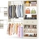 5FT Closet System with 2 Hanging Rods and Wooden Drawer, Walk-in Closet ...