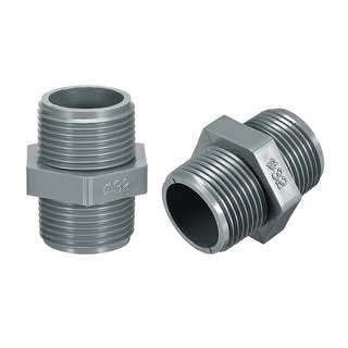 Pipe Fittings Connector G1 x G1 Male Thread Adapter Plastic Hex Nipple ...