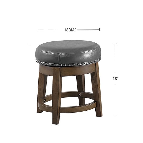 Set of 2 18 -inches PU Swivel Stool - Bed Bath & Beyond - 36679659