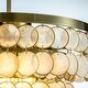 CraftHome 4-Light Unique/Statement Round Coastal Capiz Shell Tiered ...