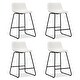 Modern Faux Leather Metal Frame Counter Height Bar Stools (Set of 4 ...