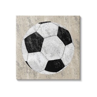 Stupell Rustic Sports Soccer Ball Canvas Wall Art Design by Kim Allen ...