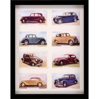 Vintage Motors - Spin Framed Art Giclee Shadow Box Under Glass - Multi ...