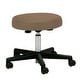 Adjustable Height Pneumatic Rolling Stool with Latte Brown Padded Seat ...