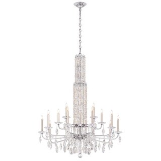 Sarella 10 Light Chandelier in Antique Silver with Crystal Heritage ...