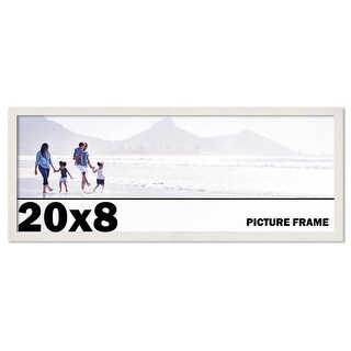 20x8 Frame White Wash Picture Frame - Complete Modern Photo Frame - Bed ...