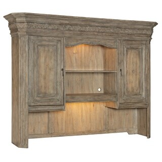 Castella Computer Credenza Hutch (C) - 77.75"W x 60"H x 18.75"D - Bed ...