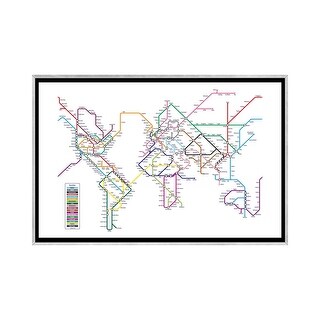 iCanvas "World Metro Tube Map" by Michael Tompsett Framed - Bed Bath ...
