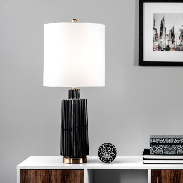Cylinder Ceramic Table Lamp - 14"D x 14"W x 25.5"H - On Sale - Bed Bath ...