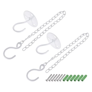 2set Ceiling Hook Wall Mount Bracket and 15cm Hanging Chain White - Bed ...