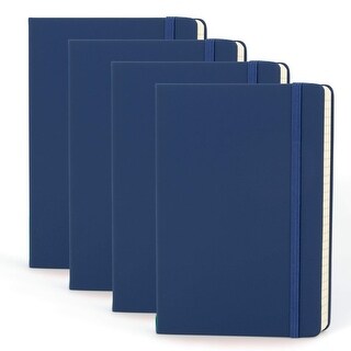 A5 Notebooks - Lined Books with 192 pages, 5.7" x 8.4" (Navy, 4 Pack ...