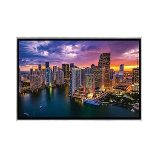 iCanvas "Florida Miami Downtown Skyline Sunset Cityscape I" by Alex G ...