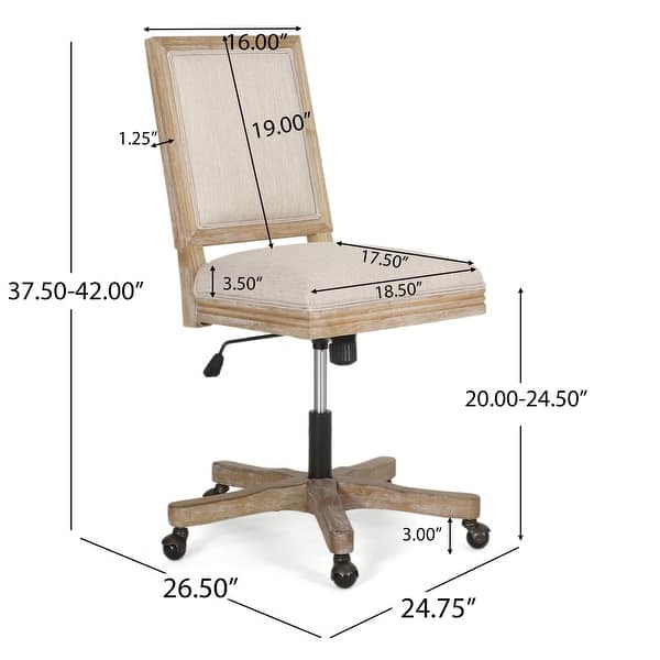 Sandine Upholstered Swivel Office Chair by Christopher Knight Home ...