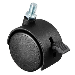 2 Inch Swivel Caster Wheels Nylon Threaded Stem w Brake 39lb Capacity ...