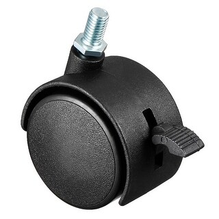 2 Inch Swivel Caster Wheels Nylon Threaded Stem w Brake 39lb Capacity ...