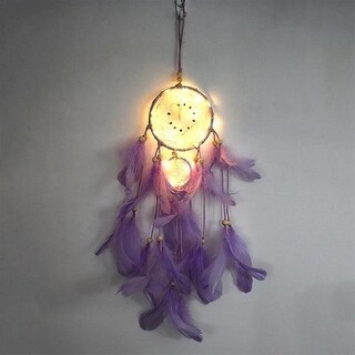 Dream Catcher LED Lighting Feather Dreamcatcher Girl Room Bell Bedroom ...