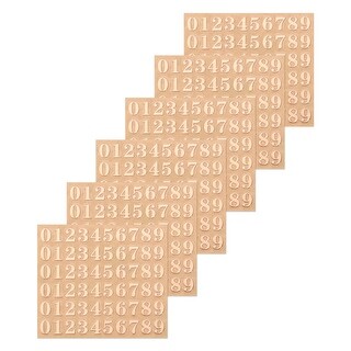Number Resin Stickers 3D Small Number Sticker Metallic Sparkle Alloy ...