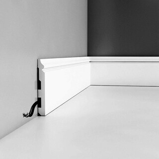 Orac Decor SX118 Polystyrene Baseboard Moulding, Primed White. Length ...