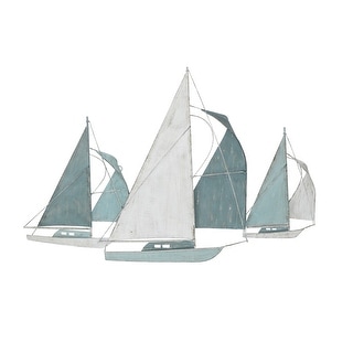 Stratton Home Decor Metal Sailboats Wall Decor - 37.40 X 3.35 X 24.80 ...